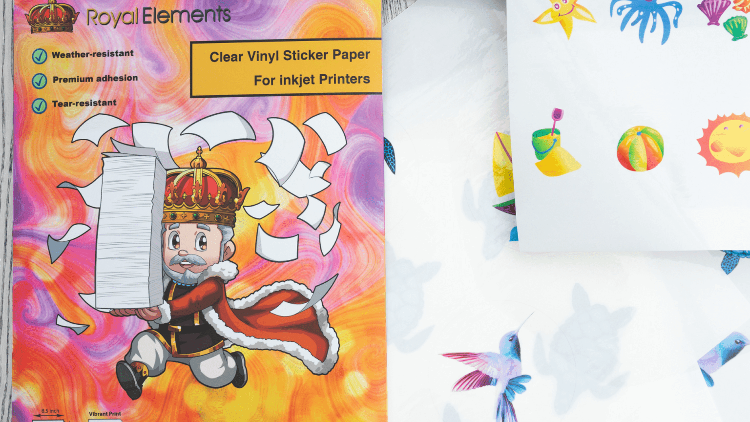 Royal Elements Printable Vinyl Sticker Paper for Inkjet and Laser ...