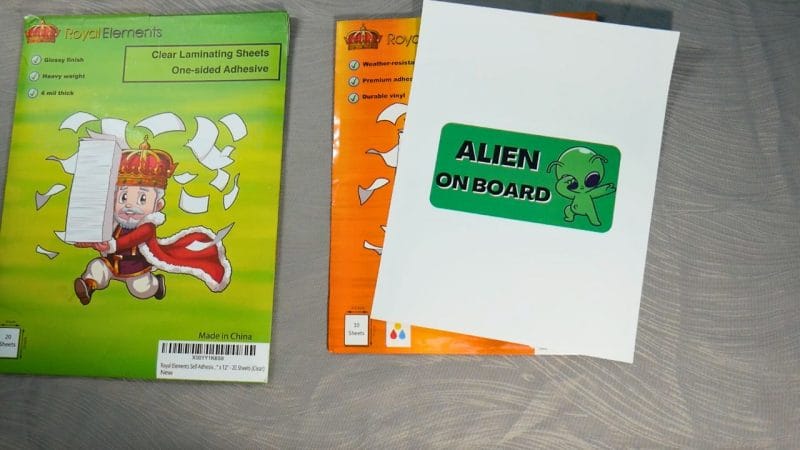 How to Make DIY Bumper Stickers with Printable Vinyl - Royal Elements